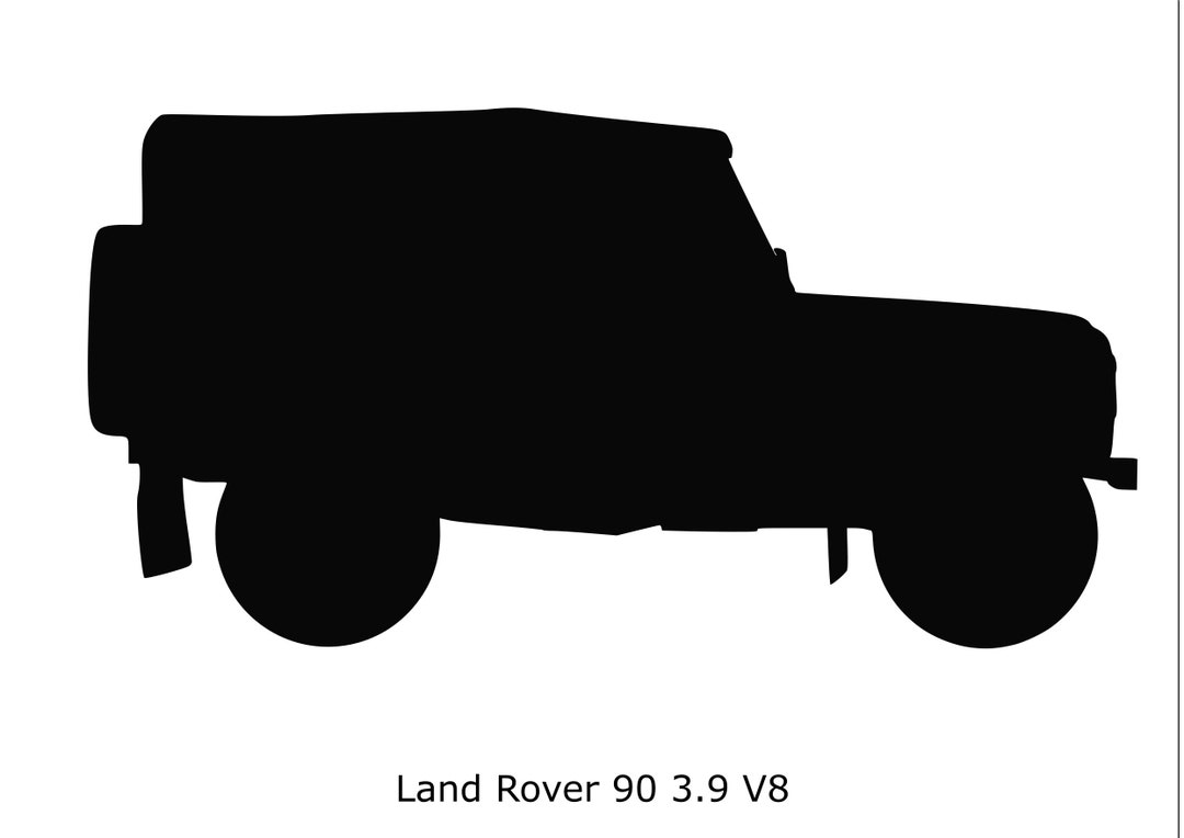Land Rover 90 V8 Silhouette Vector - .SVG, .PDF, .png - Etsy