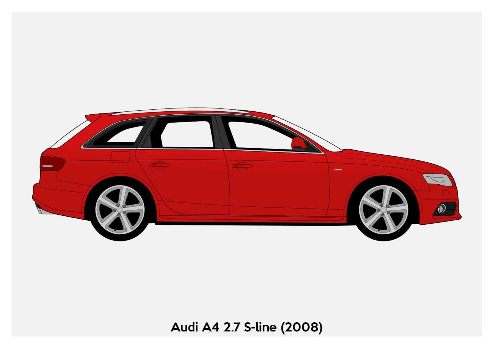 POSTER Audi A4 Avant Mk3 Vector Art - Etsy España