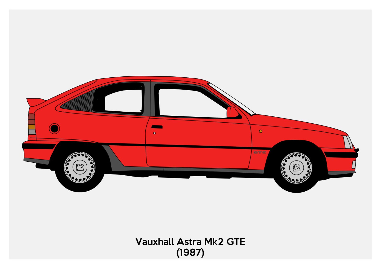 POSTER Vauxhall Astra Mk2 GTE Vector Art - Etsy UK