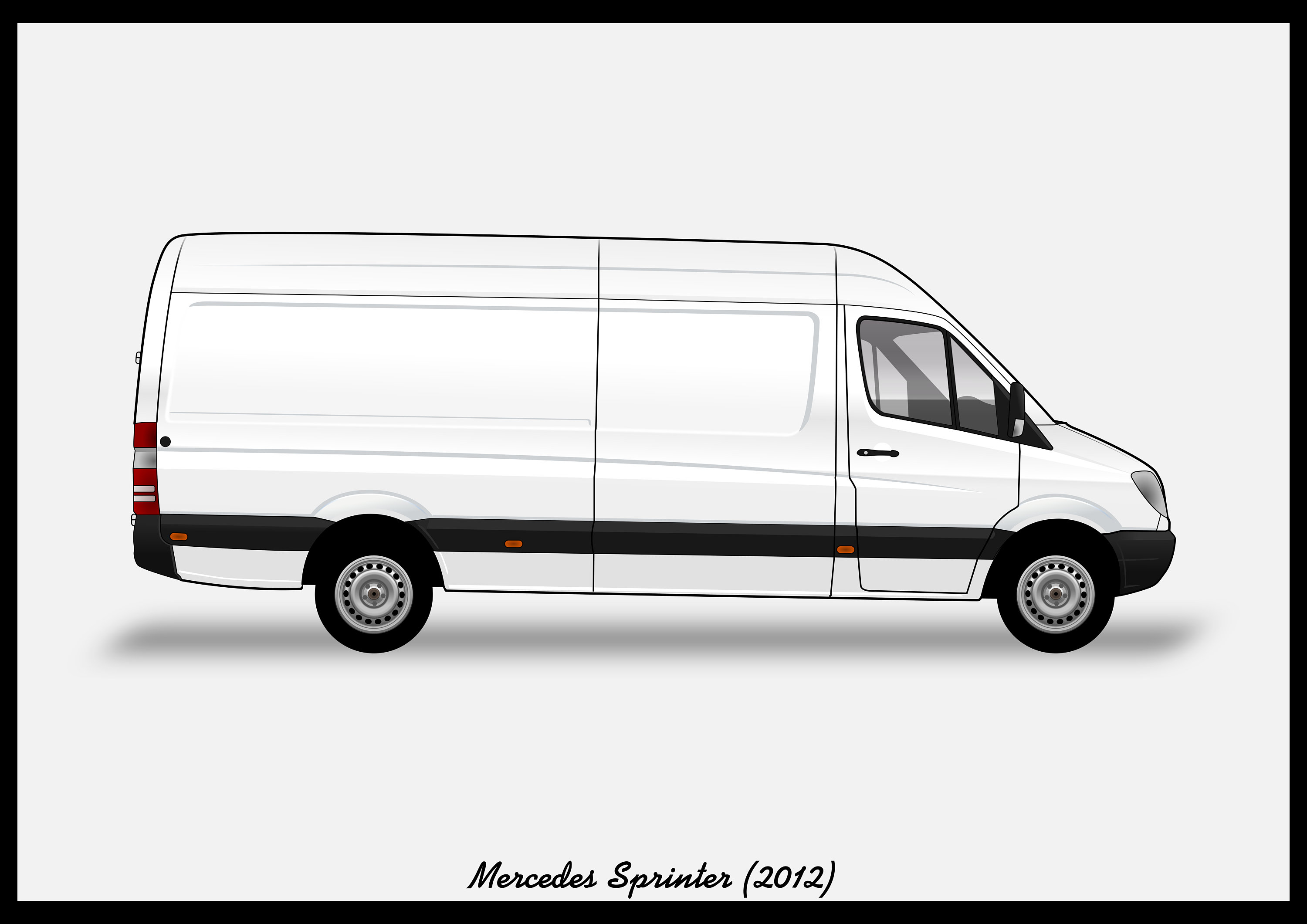 MERCEDES SPRINTER Colour Vector File Download .PDF, .svg, .png - Etsy