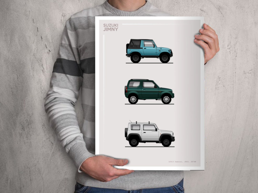 POSTER SUZUKI JIMNY Evolution Colour - Etsy