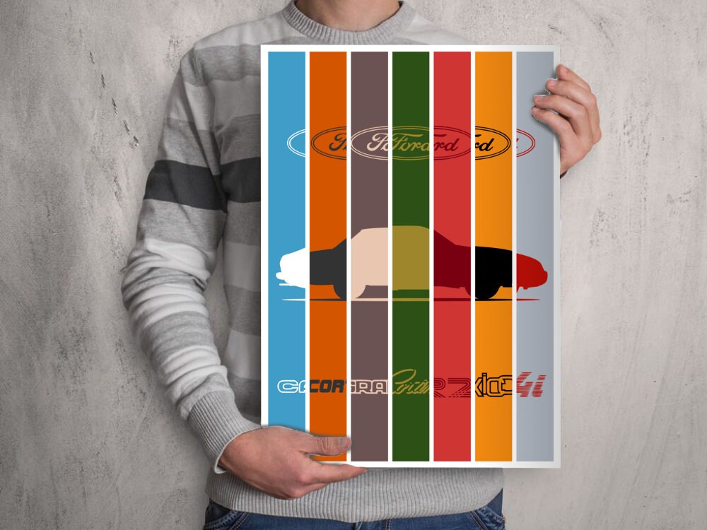 POSTER - FORD COLLAGE -classic Models of the 70's & 80's - Etsy Australia