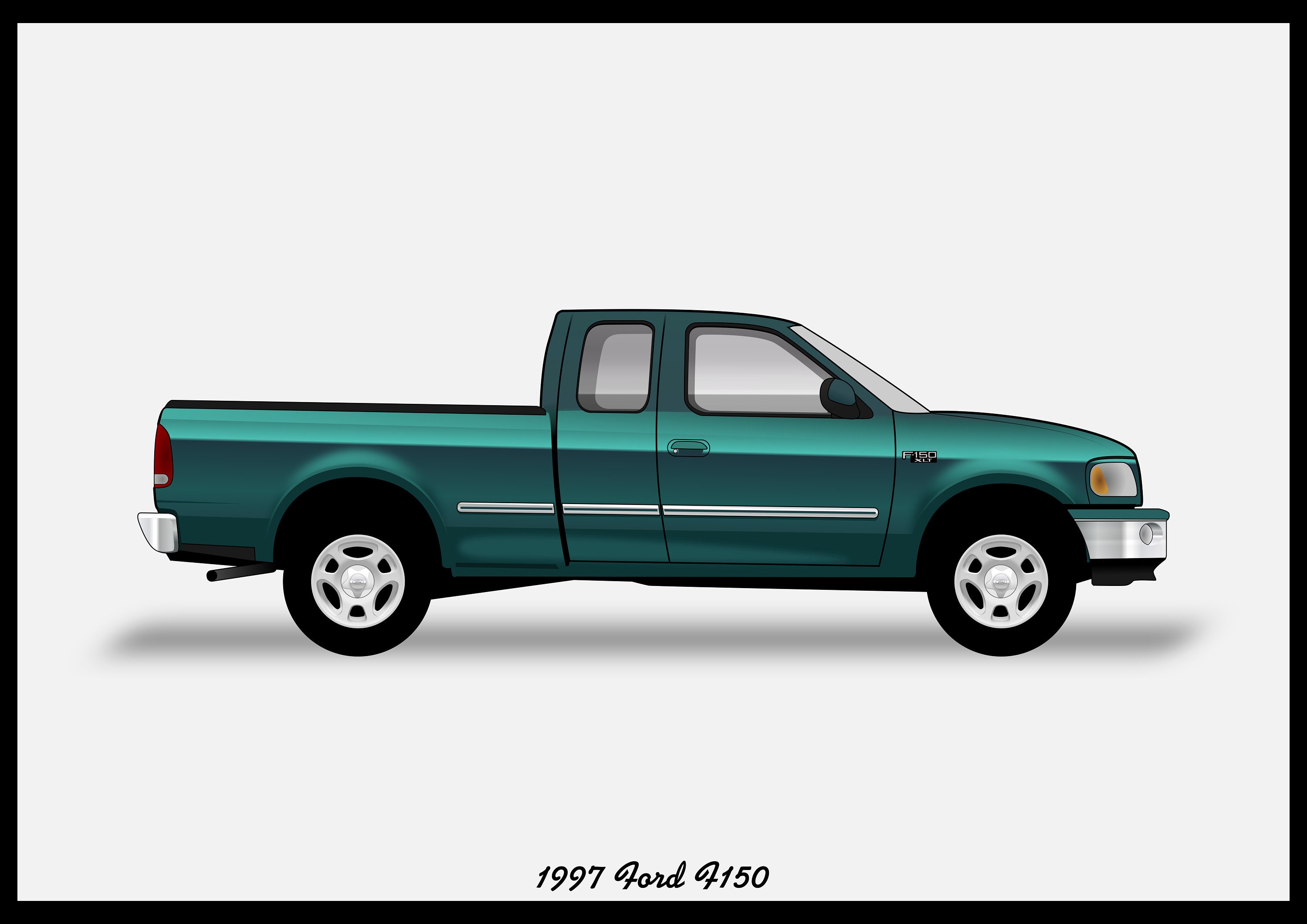 FORD F-150 Colour Vector File Download .PDF, .svg, .png - Etsy