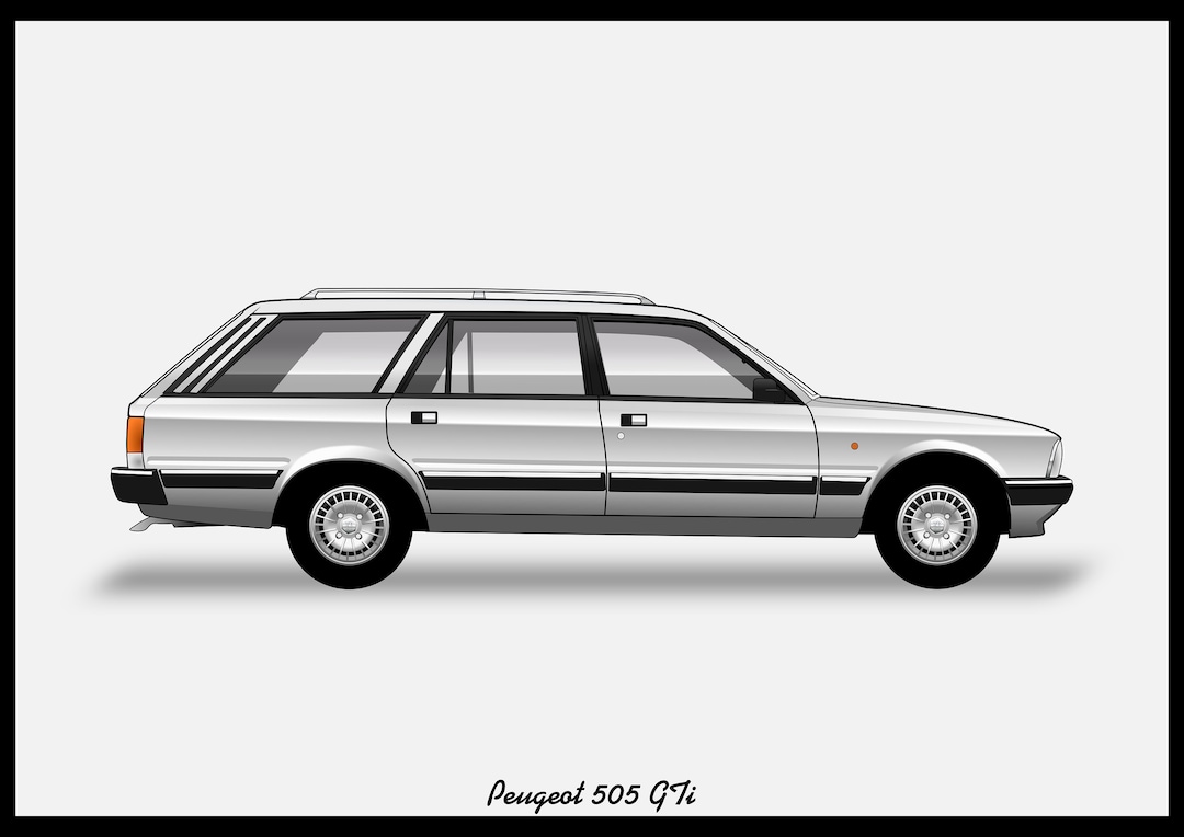 PEUGEOT 505 Colour Vector File Download .PDF, .svg, .png - Etsy