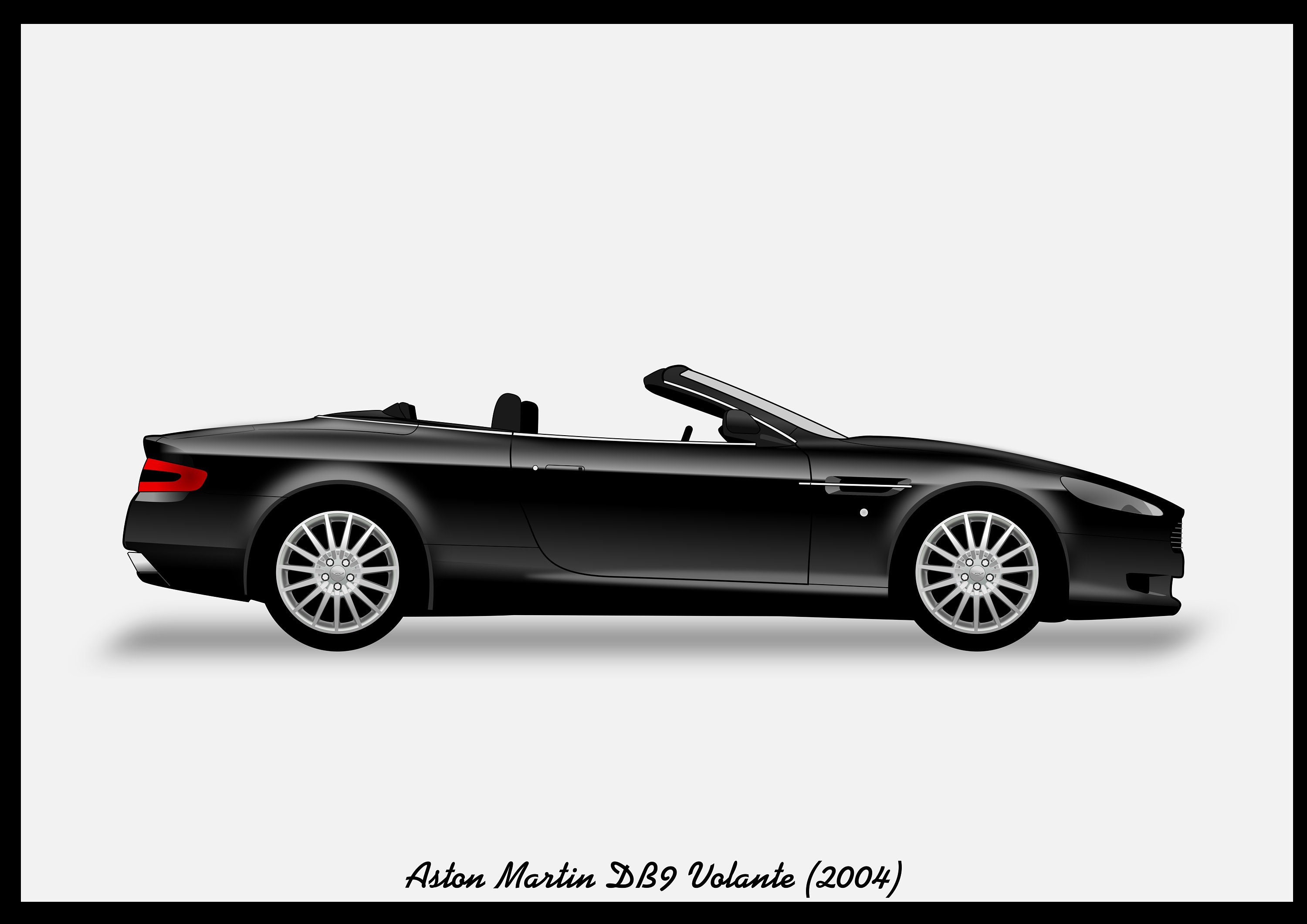 POSTER ASTON MARTIN DB9 Volante Vector Art | Etsy