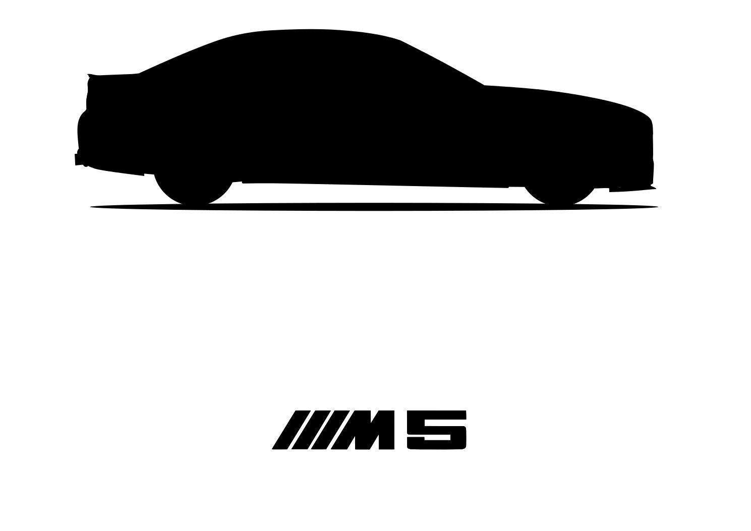 BMW F10 M5 Car Silhouette Vector - .SVG, .PDF, .png - Etsy