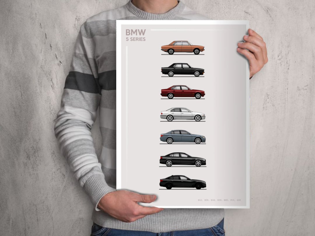 POSTER - BMW 5 SERIES Evolution - Colour - Etsy