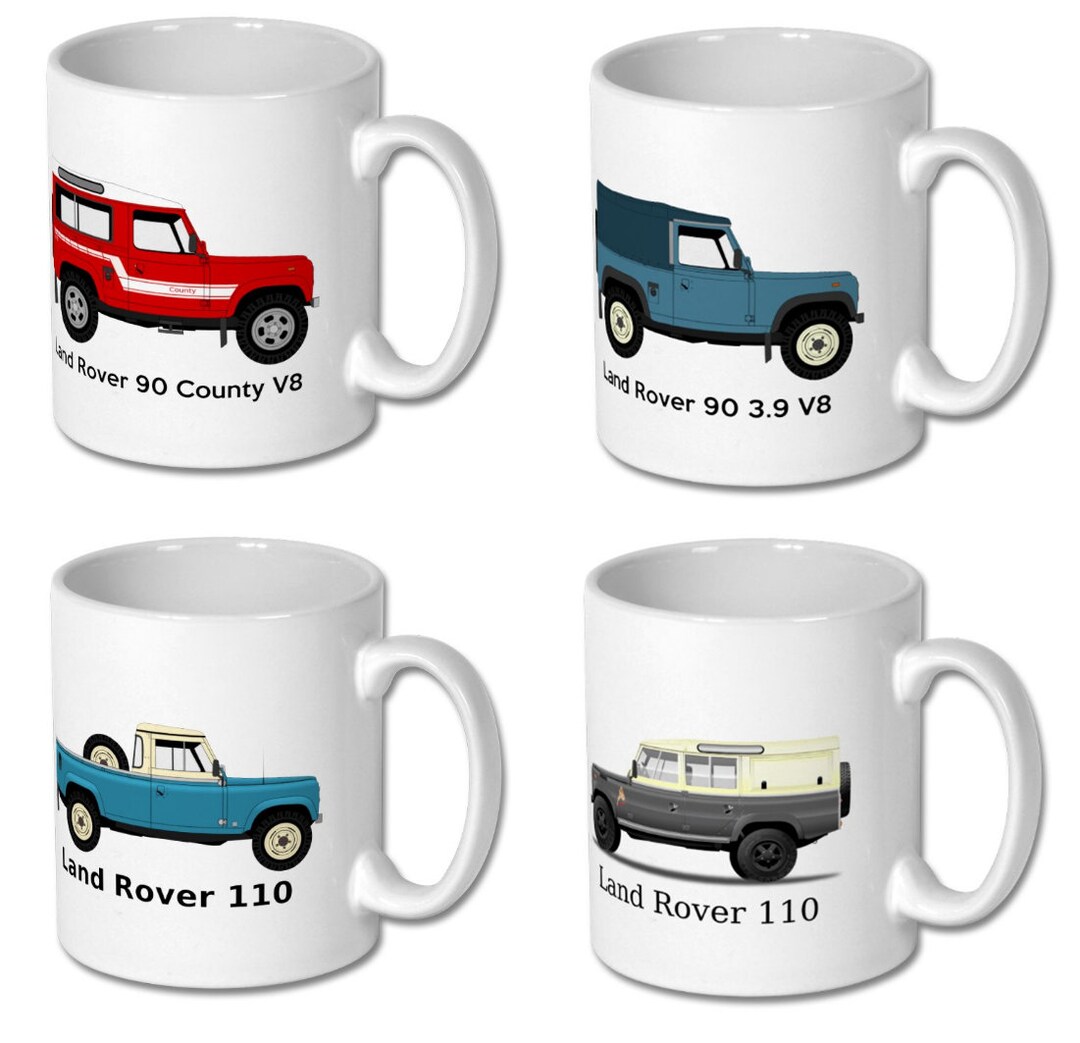 MUG LAND ROVER 90 / 110 various Models Double Sided Car Art Mug - Etsy