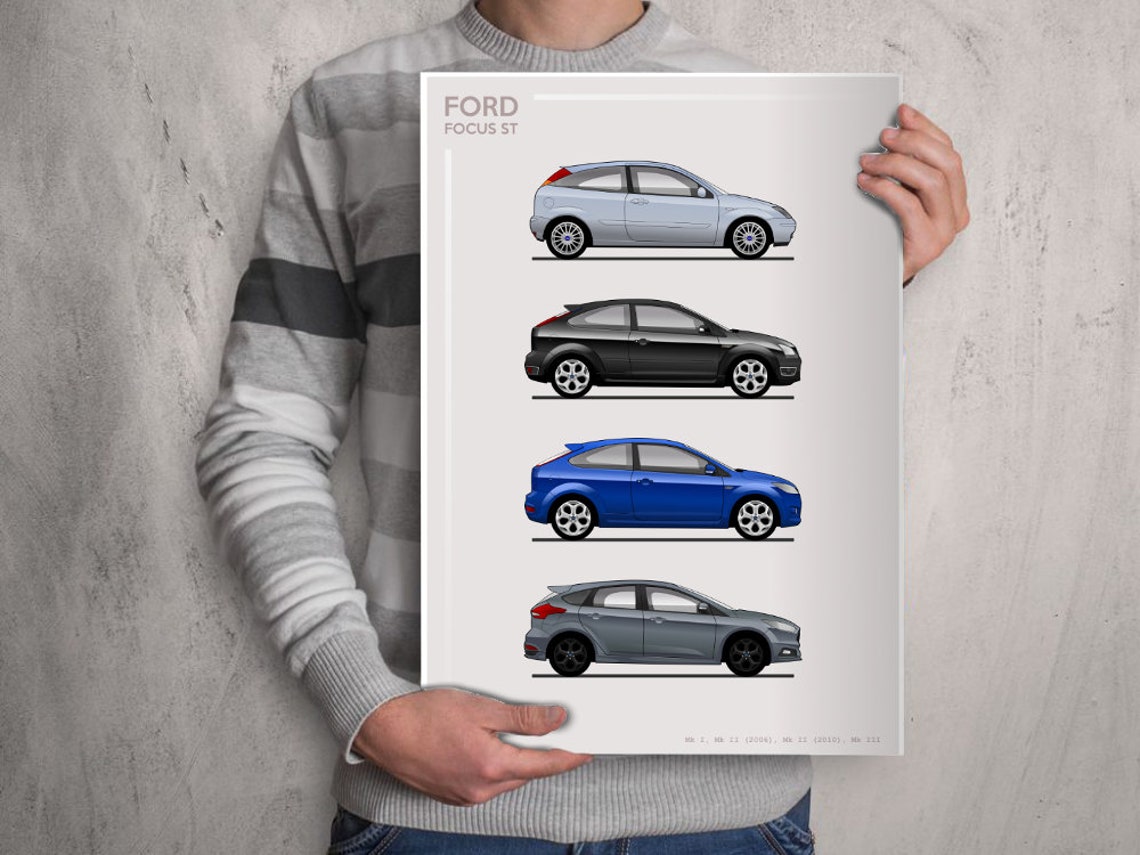 POSTER - FORD Focus ST Evolution - Colour - Etsy UK