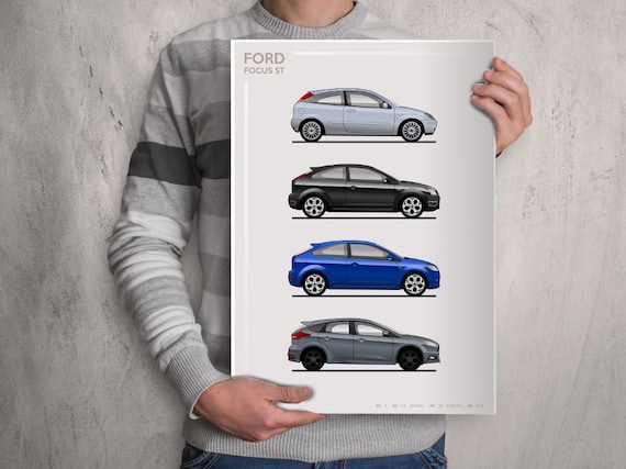 POSTER FORD Focus ST Evolution Colour | Etsy