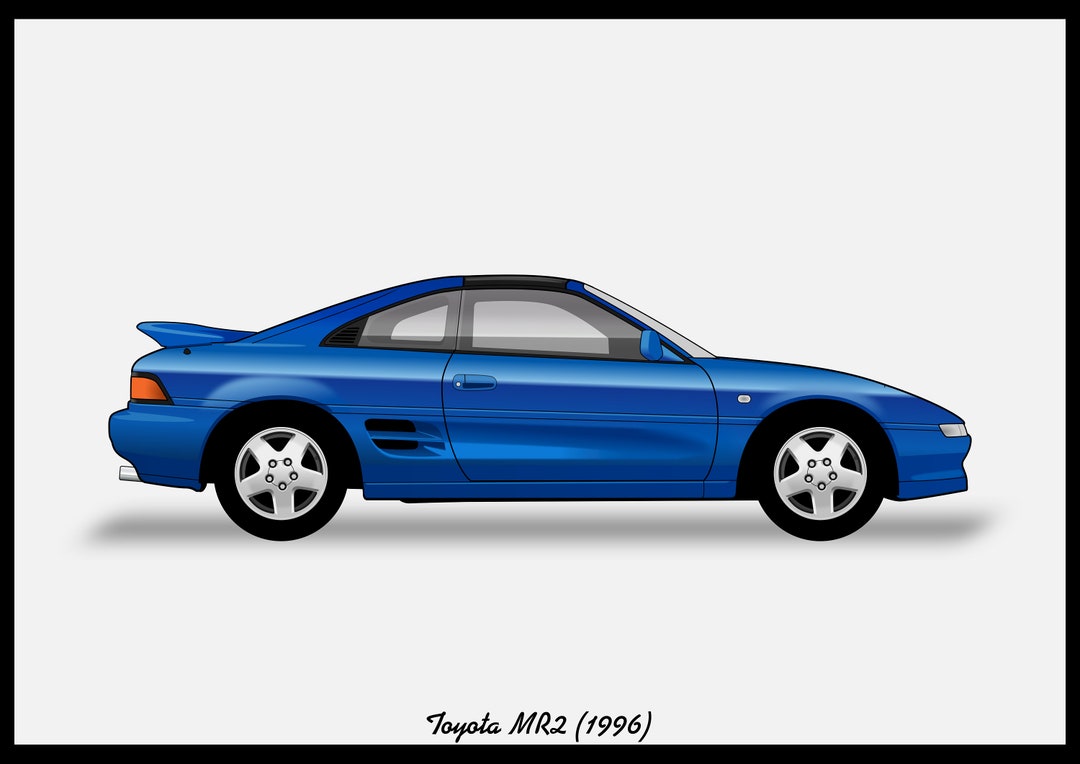 TOYOTA MR2 - Colour Vector File Download - .PDF, .svg, .png - Etsy