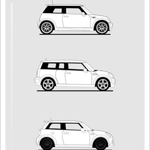 POSTER - MINI Evolution - Monotone - Etsy