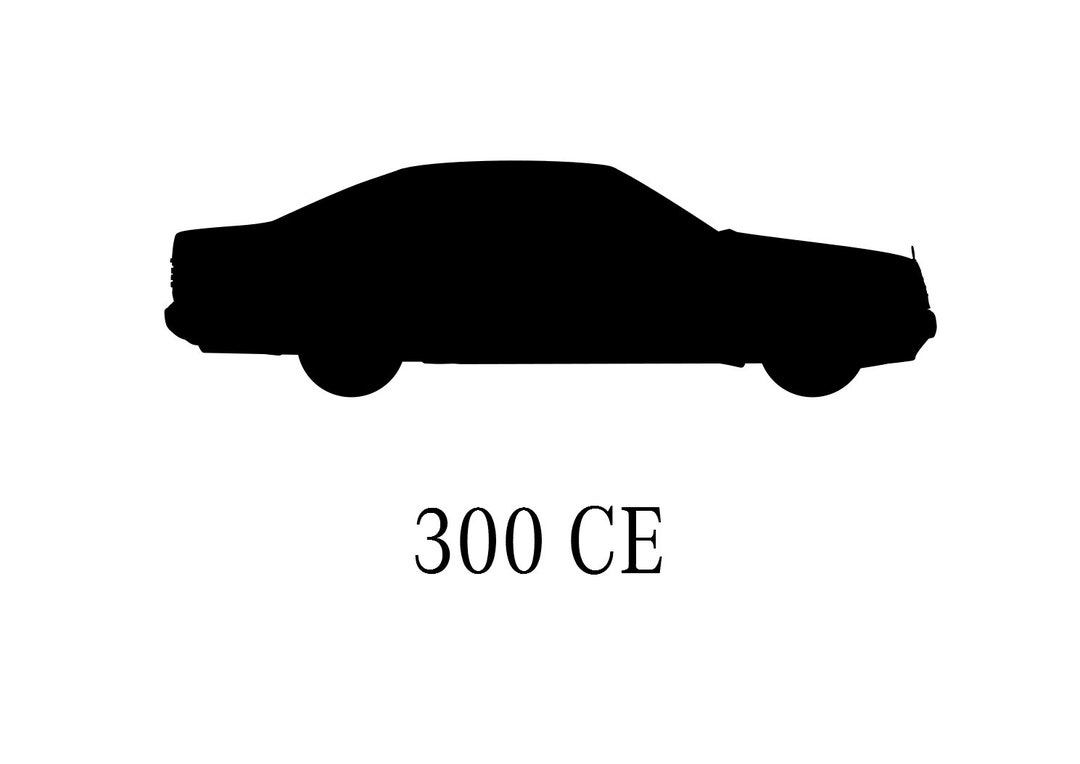 MERCEDES C124 Car Silhouette Vector - .SVG, .pdf, .png - Etsy UK