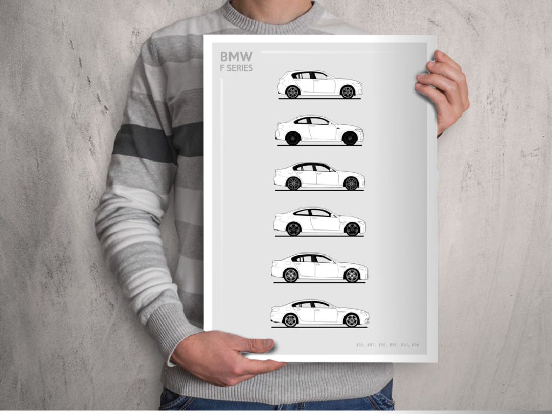 POSTER - BMW 'F'-SERIES Evolution - Monotone - Etsy