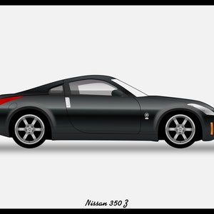 POSTER - NISSAN 350Z Black Vector Art - Etsy