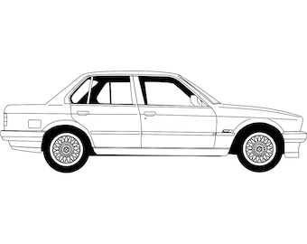 Bmw E30 Vector Svg - Etsy Israel