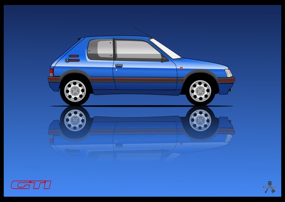 POSTER PEUGEOT 205 Gti Vector Art - Etsy Canada