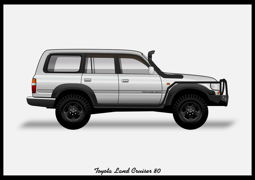 TOYOTA LANDCRUISER 80 - Colour Vector File Download - .PDF, .svg, .png ...