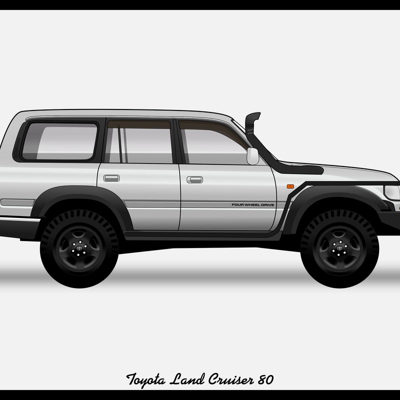 Land Cruiser Drawing - Etsy Australia