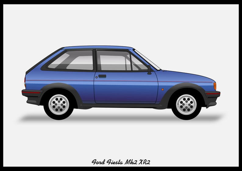 FORD FIESTA Xr2 - Colour Vector File Download - .PDF, .svg, .png - Etsy