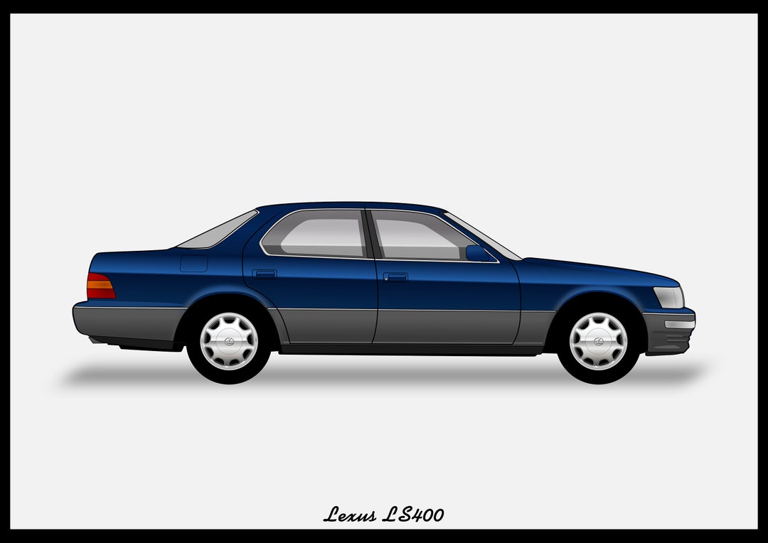 LEXUS LS400 - Colour Vector File Download - .PDF, .svg, .png - Etsy