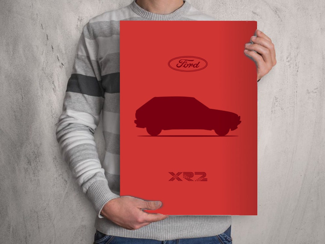 POSTER -ford Fiesta XR2 Silhouette - Etsy