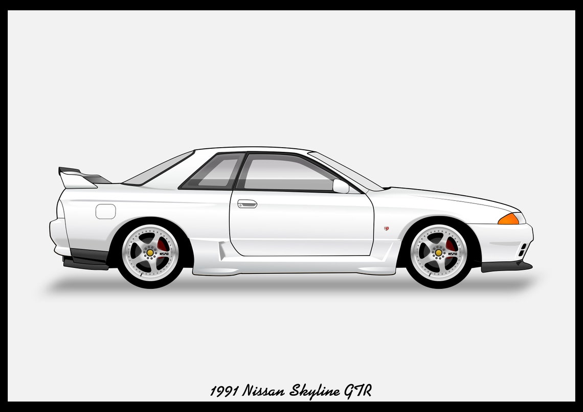 POSTER - NISSAN R32 Skyline GTR Vector Art - Etsy UK