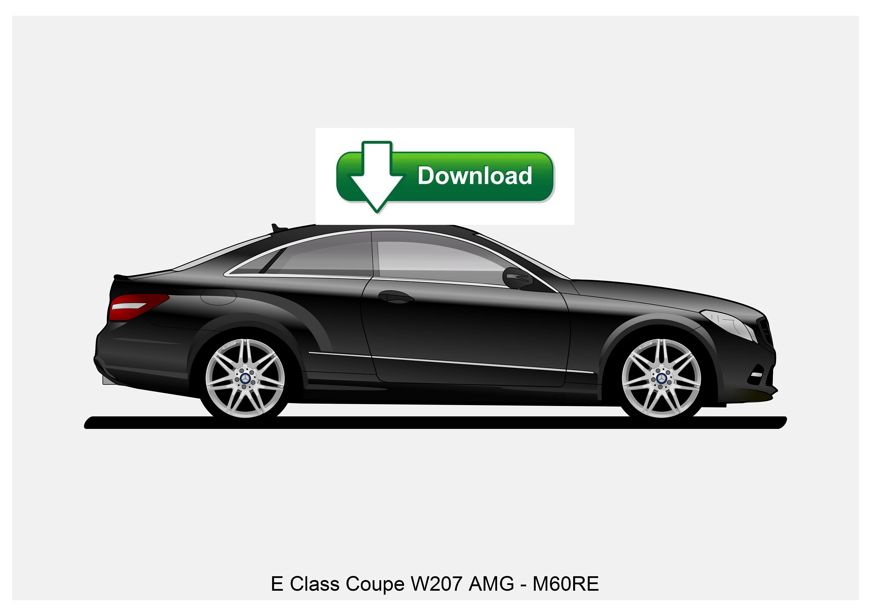 Mercedes E-Class Coupe W207 Vector Image .SVG .PDF .Png | Etsy