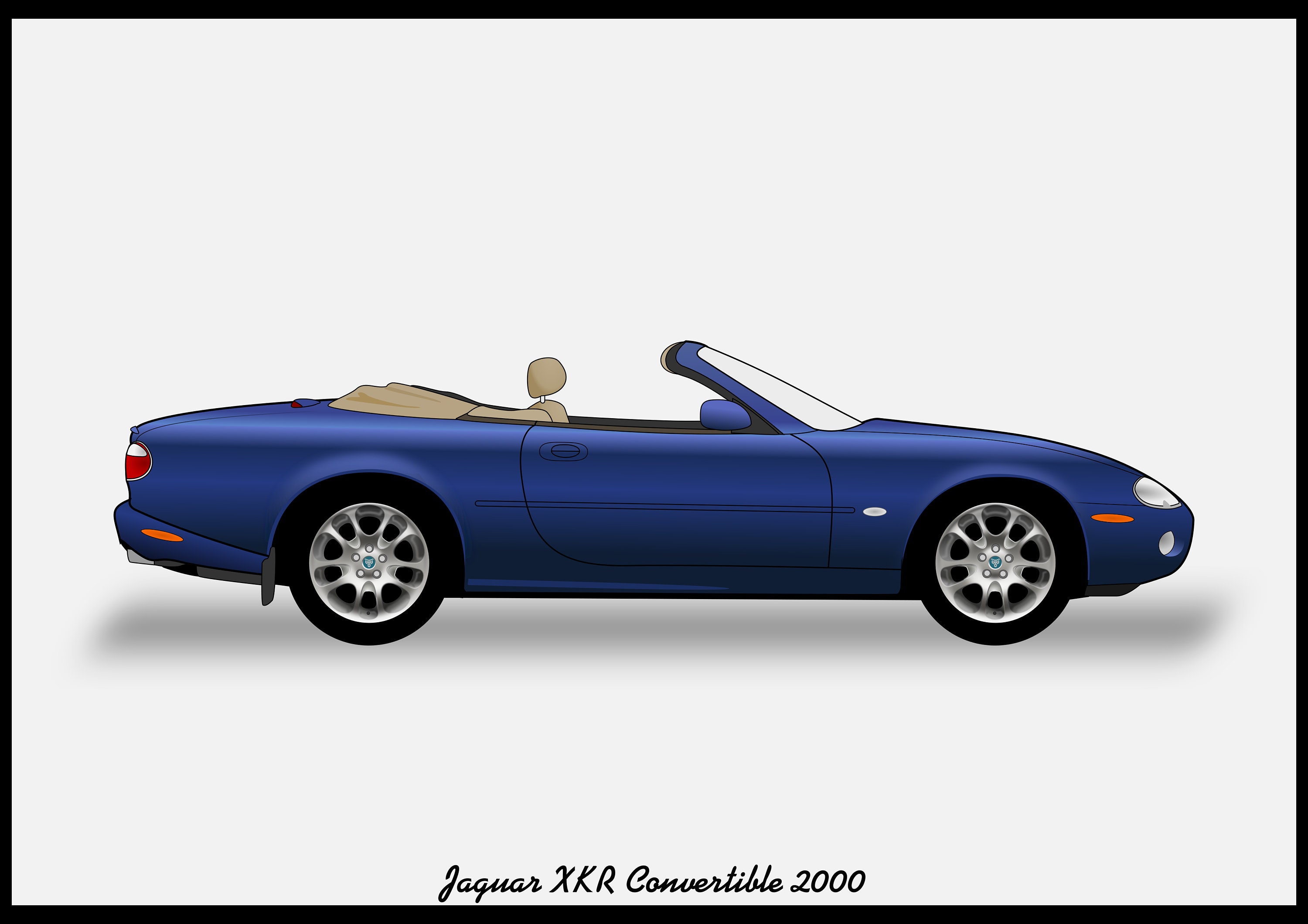 POSTER - JAGUAR XKR Convertible Vector Art - Etsy Canada