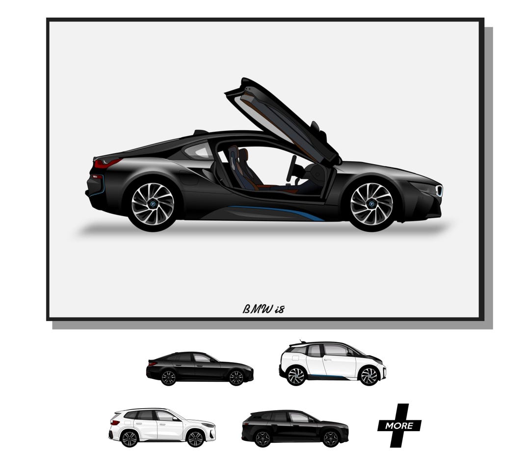 POSTER - BMW I SERIES - Various Models - Etsy