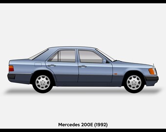 Mercedes W124 Poster - Etsy