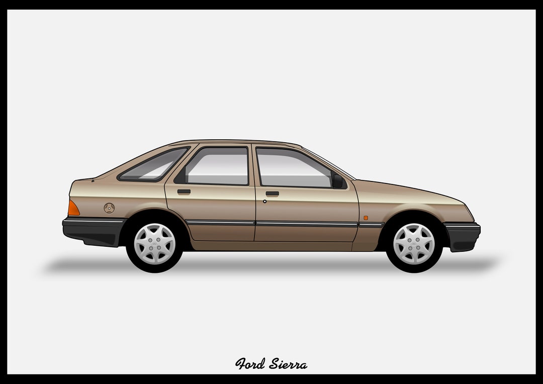 FORD SIERRA Mk1 - Colour Vector File Download - .PDF, .svg, .png - Etsy