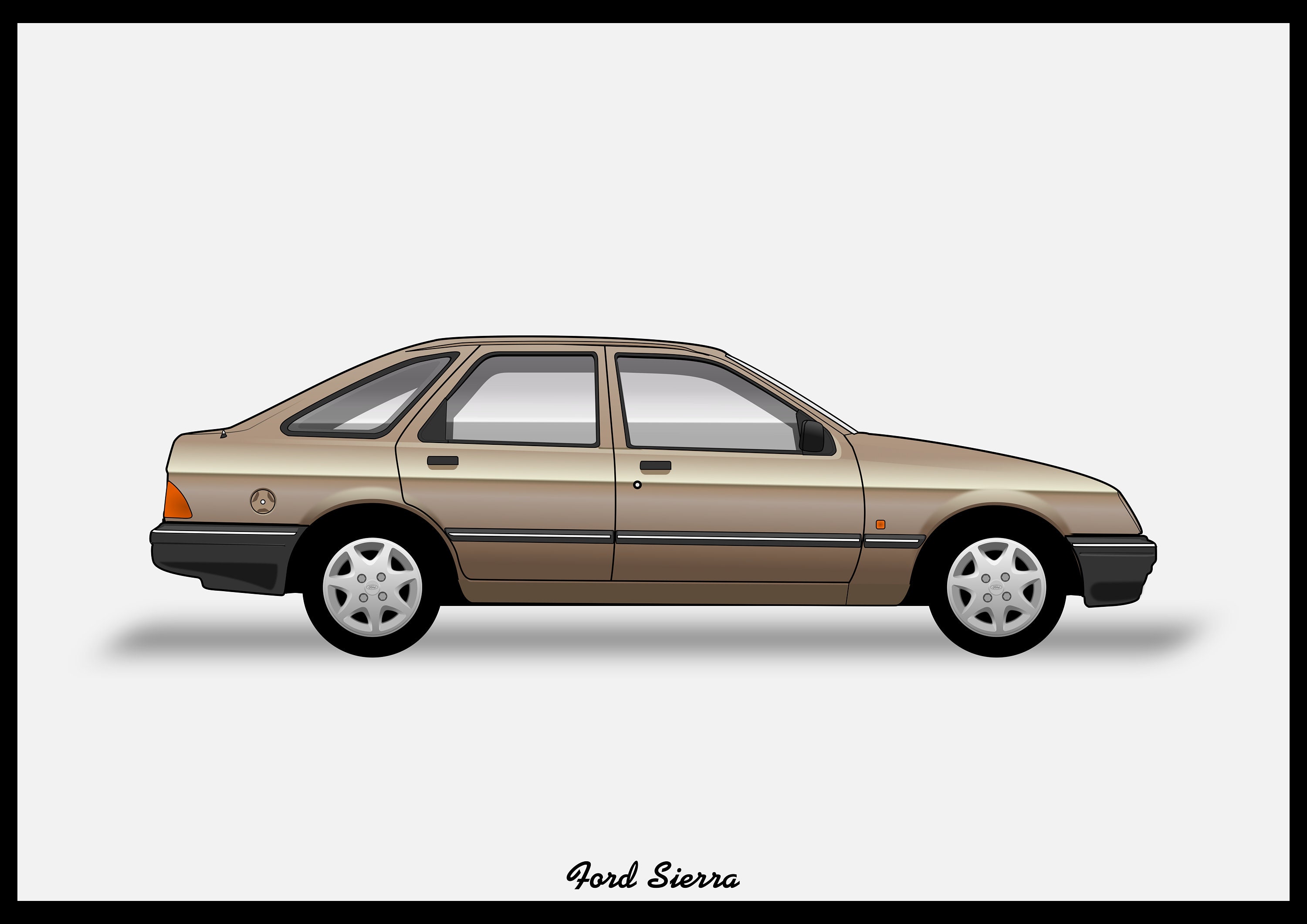 FORD SIERRA Mk1 Colour Vector File Download .PDF .svg - Etsy
