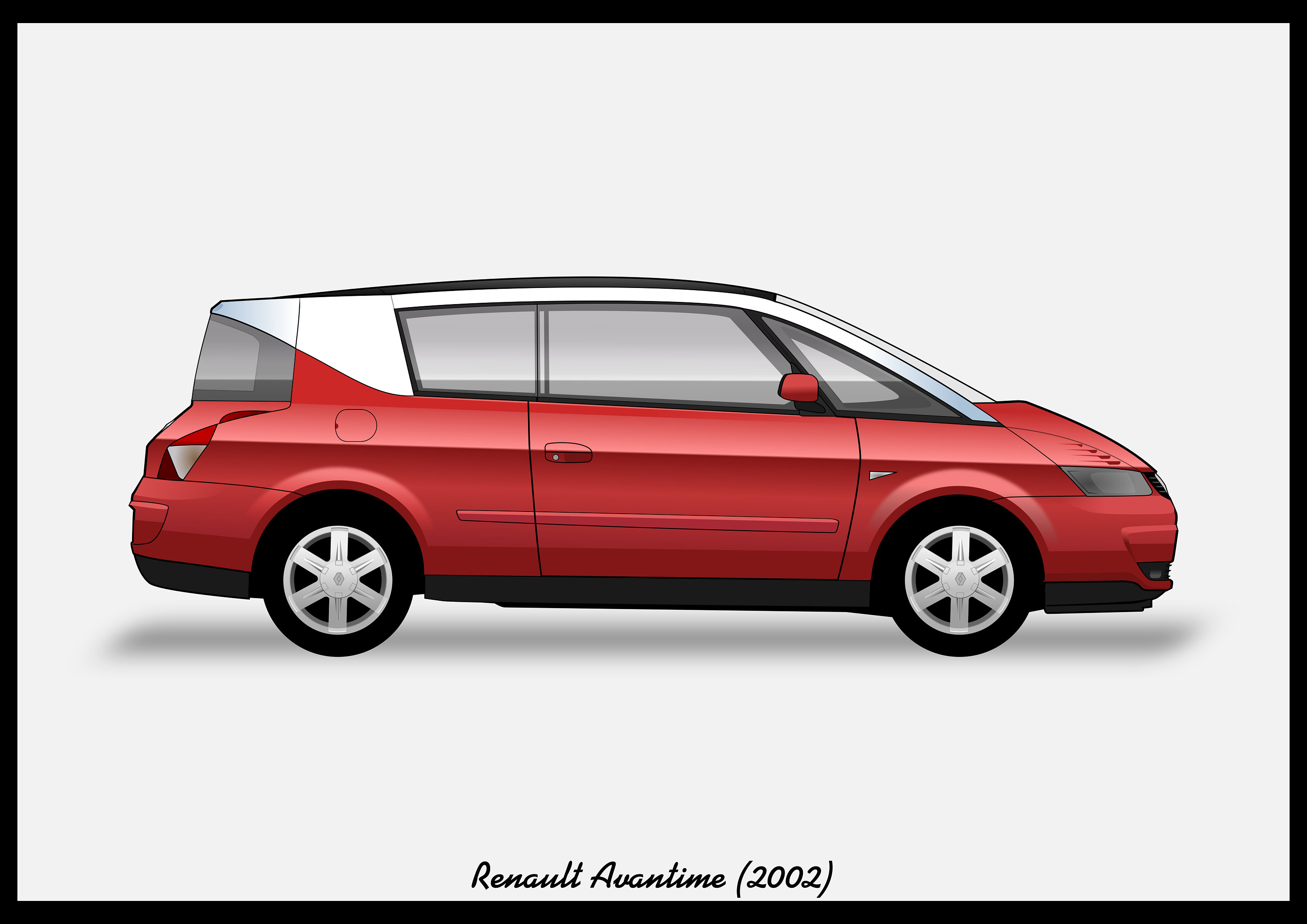 RENAULT AVANTIME - Colour Vector File Download - .PDF, .svg, .png - Etsy