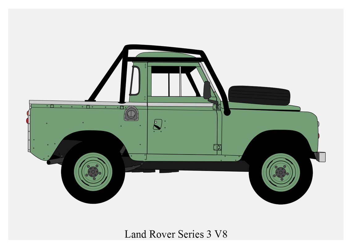 POSTER Land Rover Series 3 SWB Pickup Vector Art - Etsy