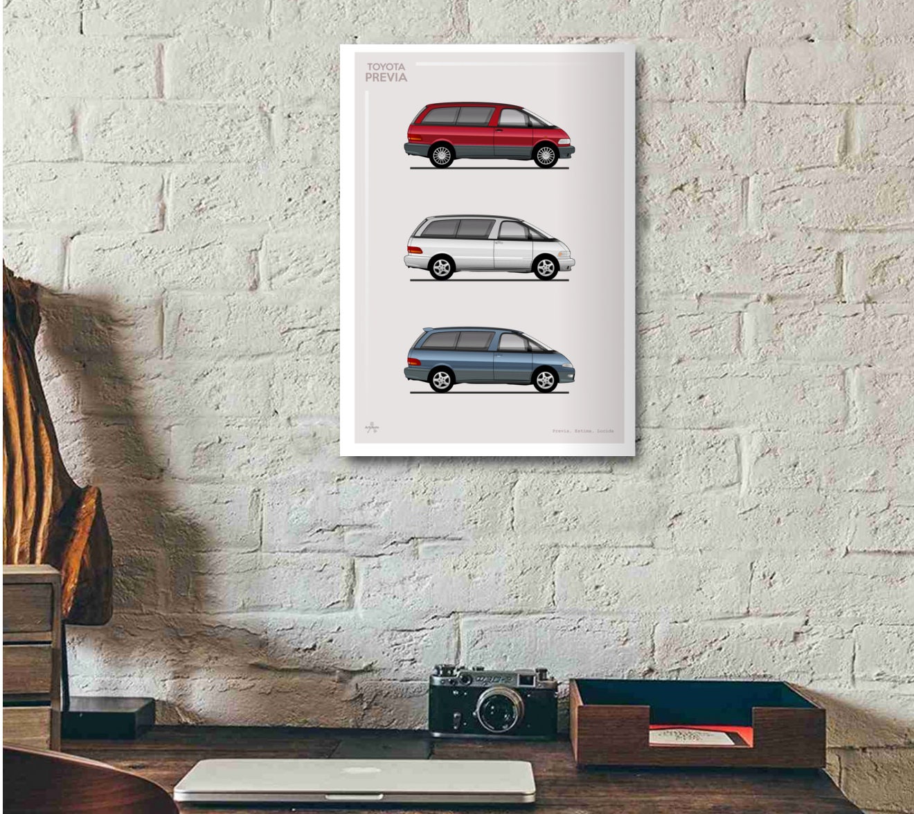 POSTER - TOYOTA PREVIA Evolution - Colour - Etsy