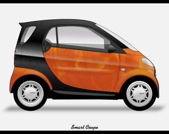 Smart Fortwo W451 Silhouette Vector File - Etsy