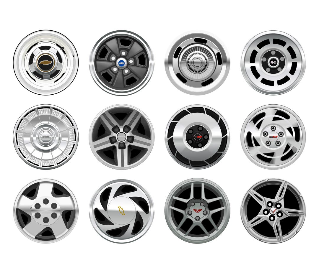 CHEVROLET WHEELS - Colour Vector File Download - .pdf, .svg, .png - Etsy