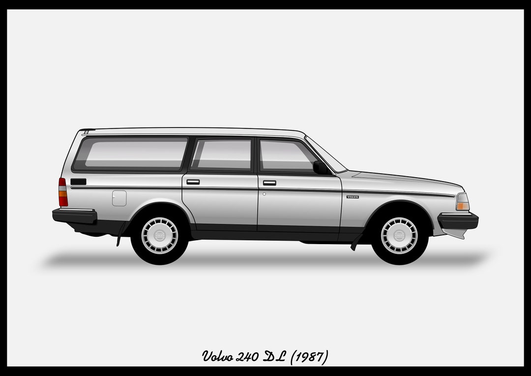 VOLVO 240 - Colour Vector File Download - .PDF, .svg, .png - Etsy