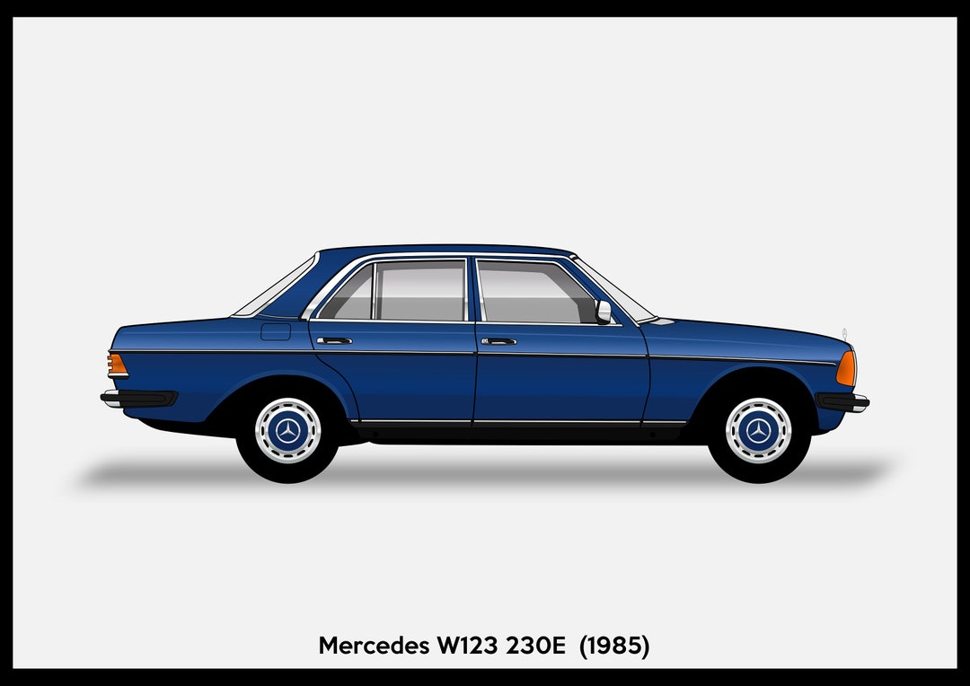 MERCEDES W123 - Colour Vector File Download - .PDF, .svg, .png - Etsy