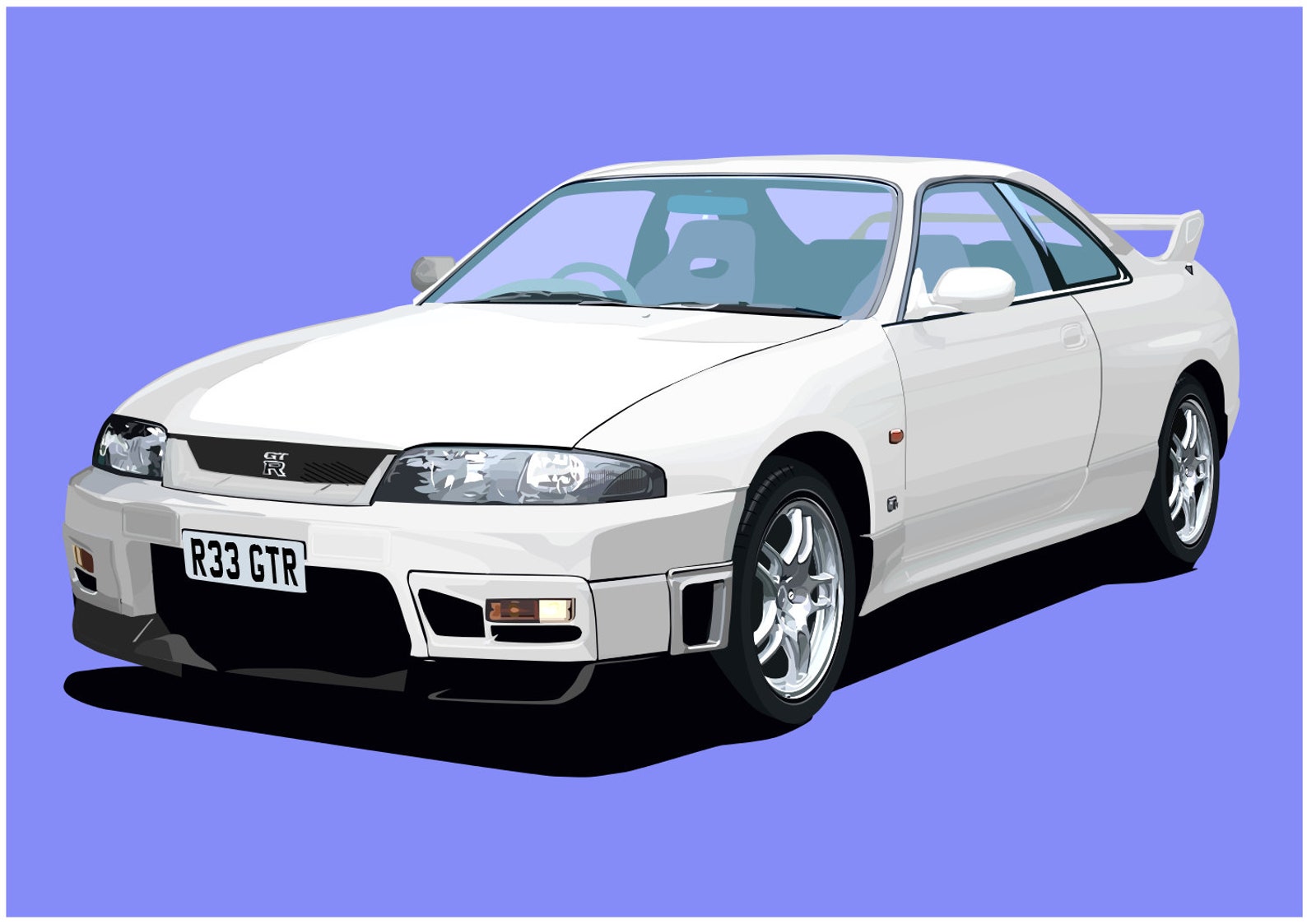 AFFICHE Nissan Skyline GTR R33 Vector Art Très détaillé - Etsy France