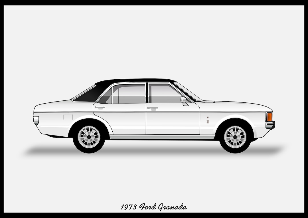 FORD GRANADA Mk1 - Colour Vector File Download - .PDF, .svg, .png - Etsy