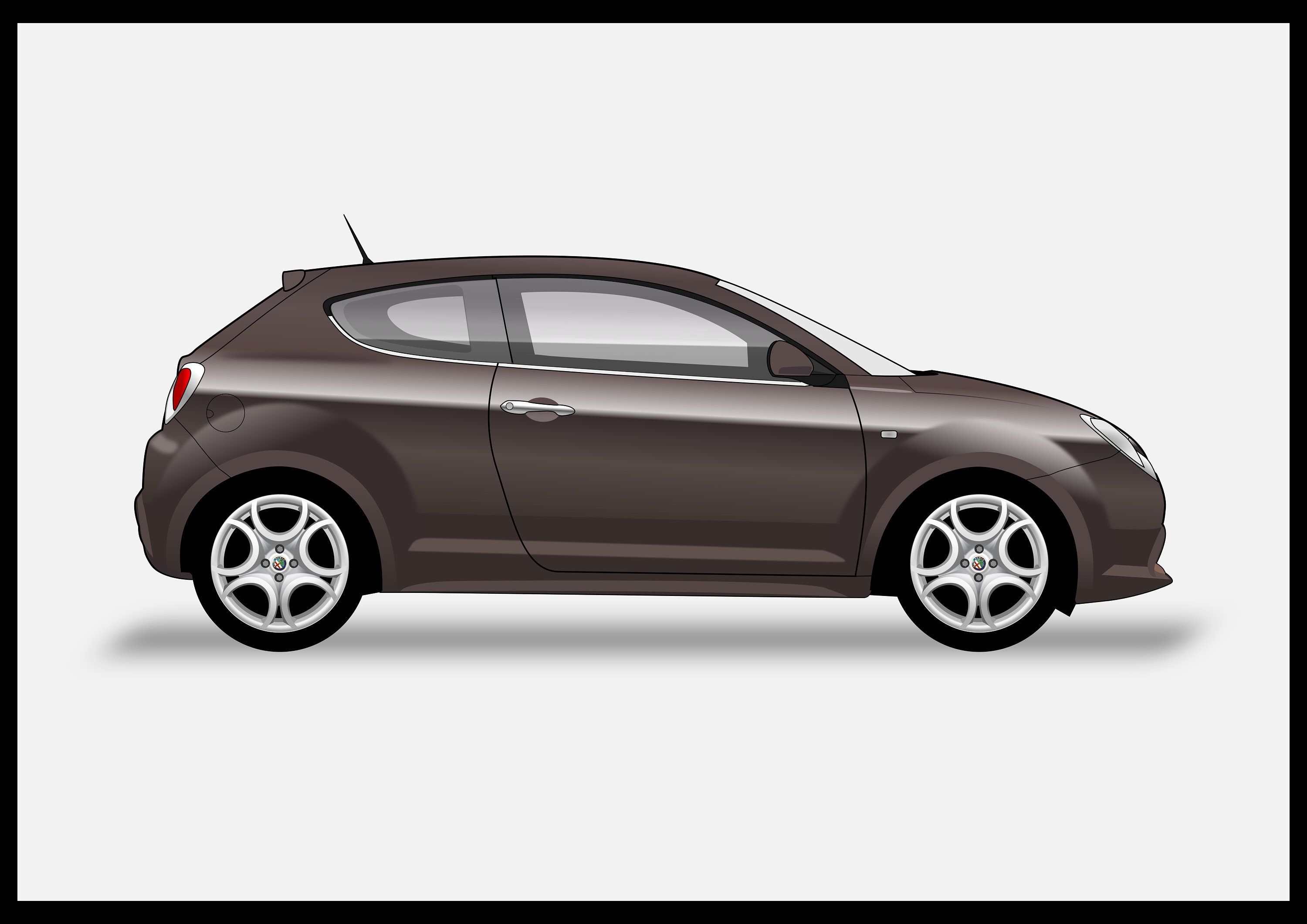 POSTER ALFA ROMEO Mito Vector Art | Etsy