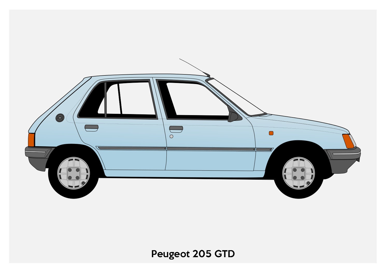 POSTER Peugeot 205 Vector Art - Etsy UK
