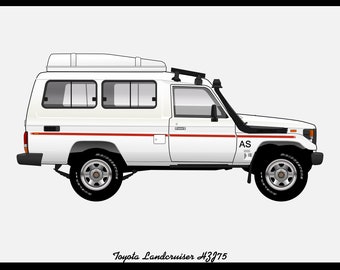Toyota Land Cruiser Vector | Etsy Australia