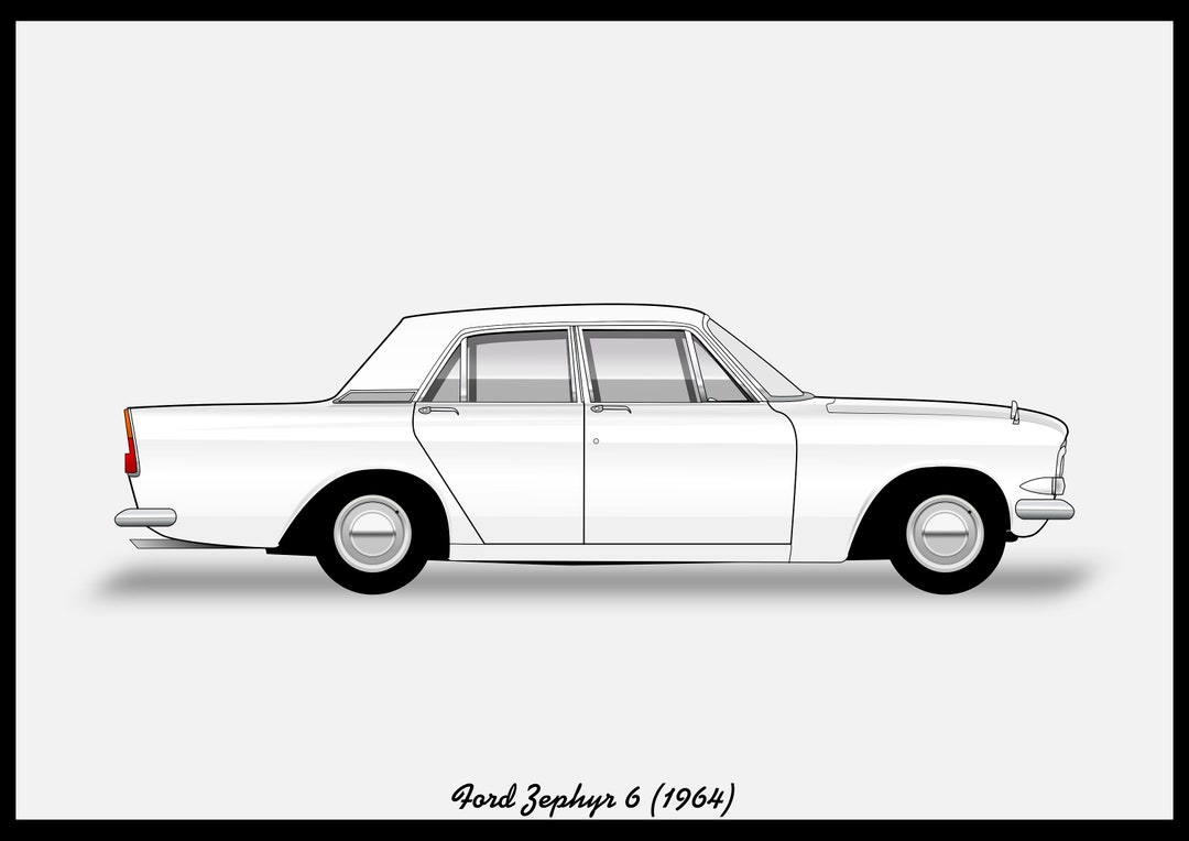 FORD ZEPHYR Colour Vector File Download .PDF, .svg, .png - Etsy
