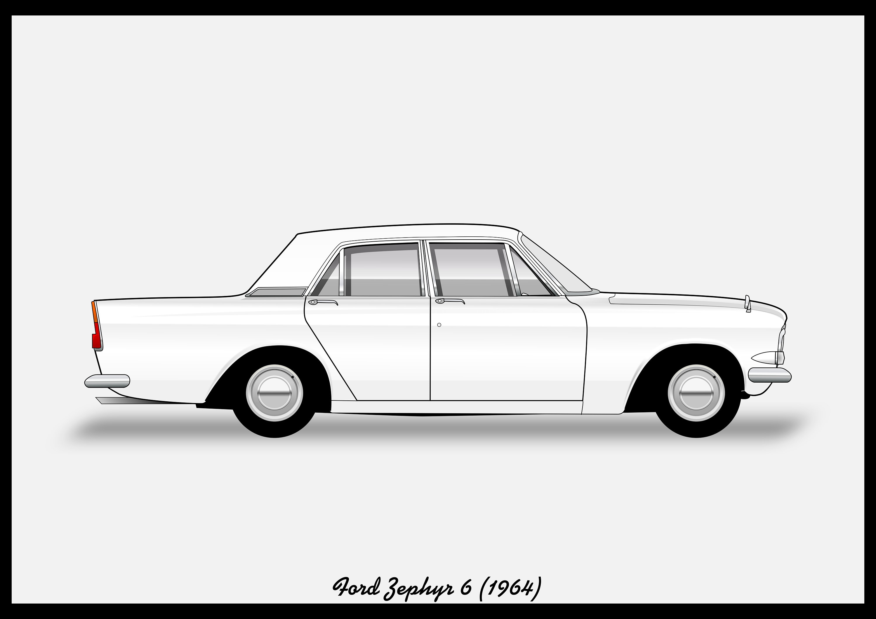 FORD ZEPHYR Colour Vector File Download .PDF .svg .png - Etsy