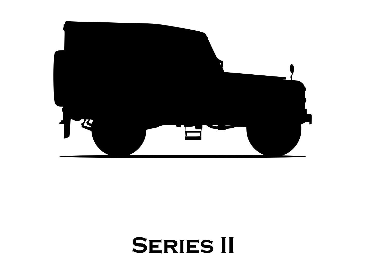 Land Rover Series 2 Hardtop Car Silhouette Vector - .SVG, .PDF, .png - Etsy