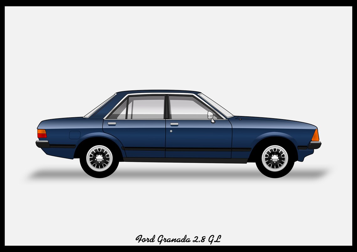 FORD GRANADA Mk2 Colour Vector File Download .PDF .svg - Etsy