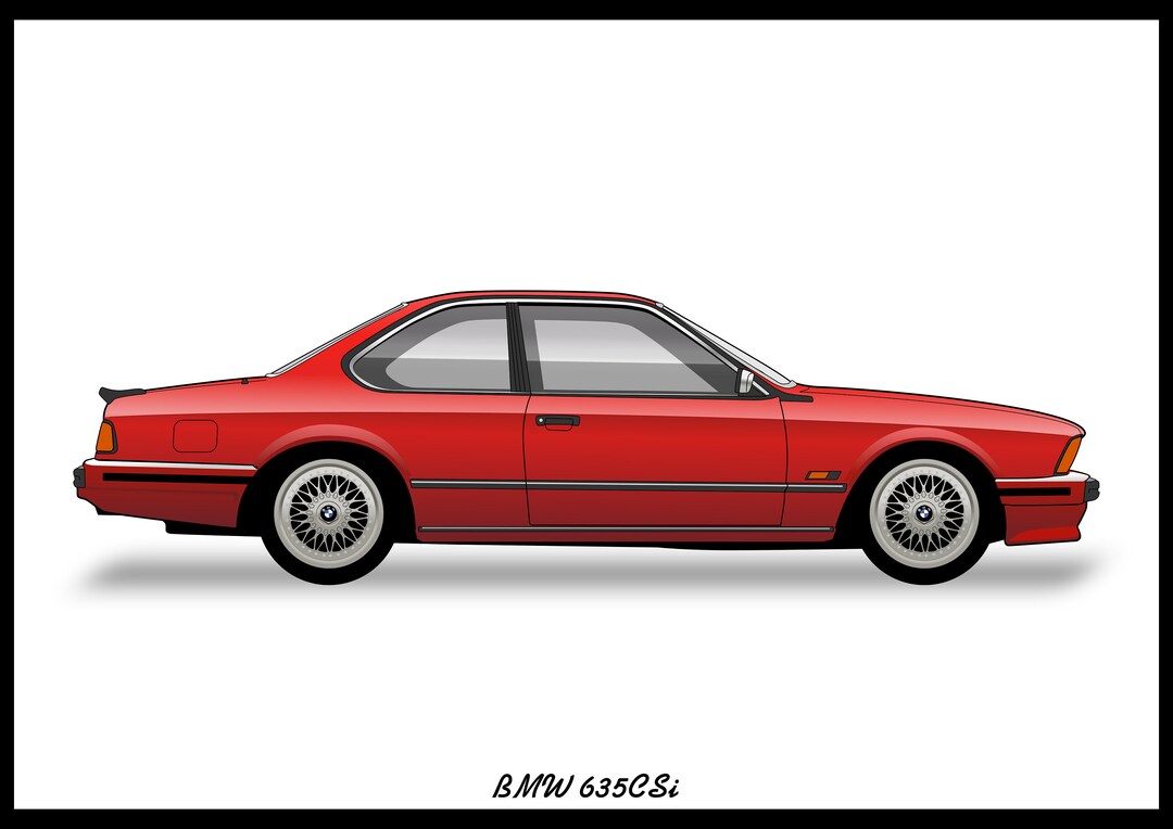 POSTER - BMW E24 Red Vector Art - Etsy